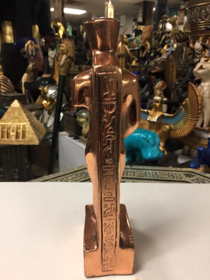 Unique Large Egyptian God Min Statue 9'' H W/COPPER | Etsy