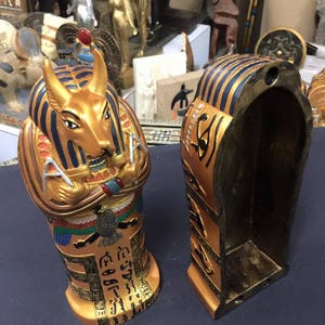 Vintage Egyptian God Anubis Coffin Made in Egypt - Etsy
