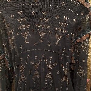 Vintage Green Dress Made of Assuit Fabric & Antique Old Coins Decorate ...