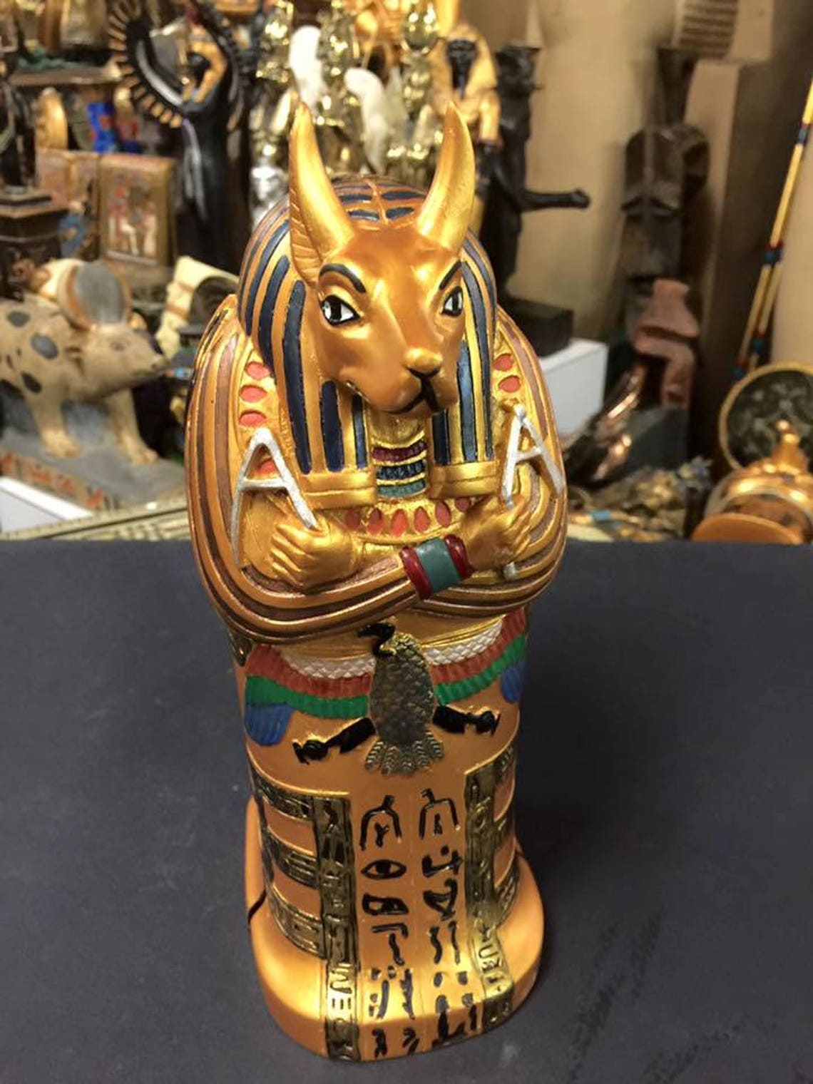 Vintage Egyptian God Anubis Coffin Made in Egypt - Etsy