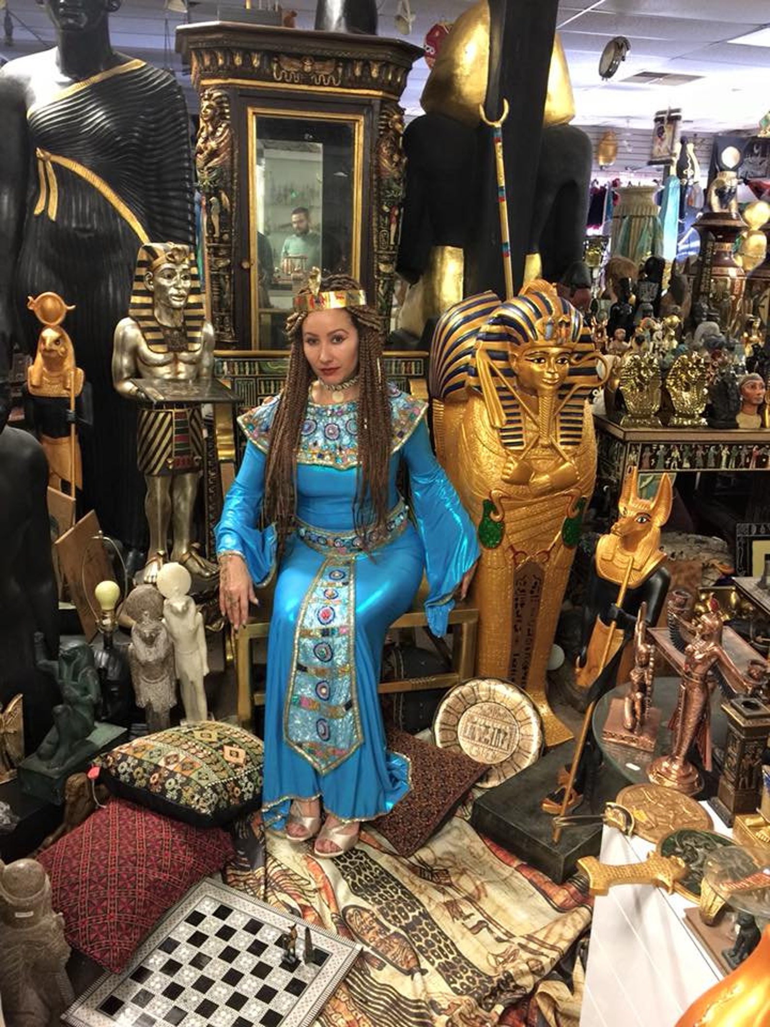 Vintage Egyptian Queen Nefertiti Costume Fancy Dress Med Size Etsy