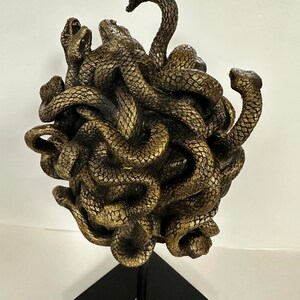 Unique Amazing Large Head of Medusa Hand Crafted Cold Cast Bronze 14 ...
