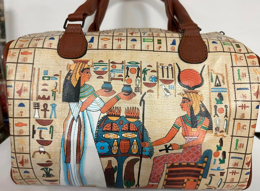 Unique Large Egyptian Double Strap Leather Hand Bag Handmade - Etsy