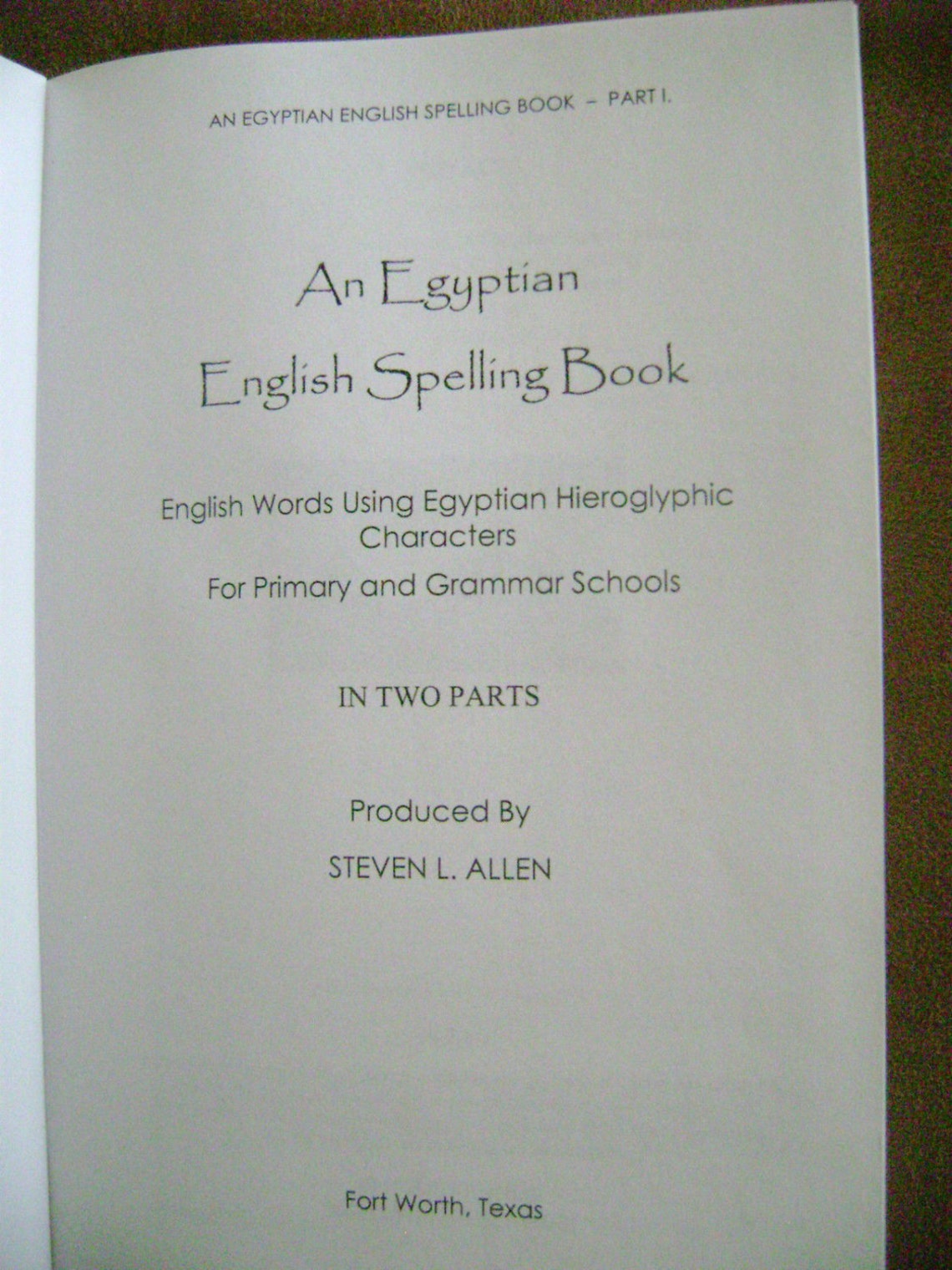 An Egyptian English Spelling Book: English Words Using | Etsy