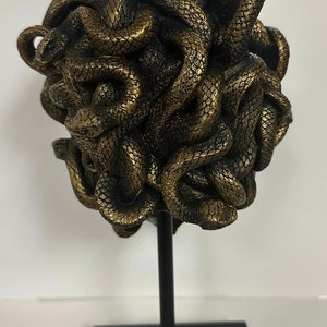 Unique Amazing Large Head of Medusa Hand Crafted Cold Cast Bronze 14 ...