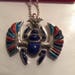 Vintage Egyptian Sterling Silver Scarab Charm With Natural - Etsy