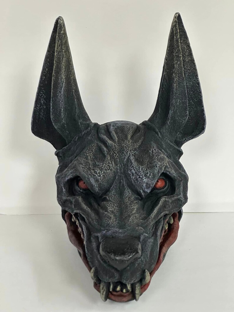Unique Large Under Word God Anubis Head 7'' H - Etsy