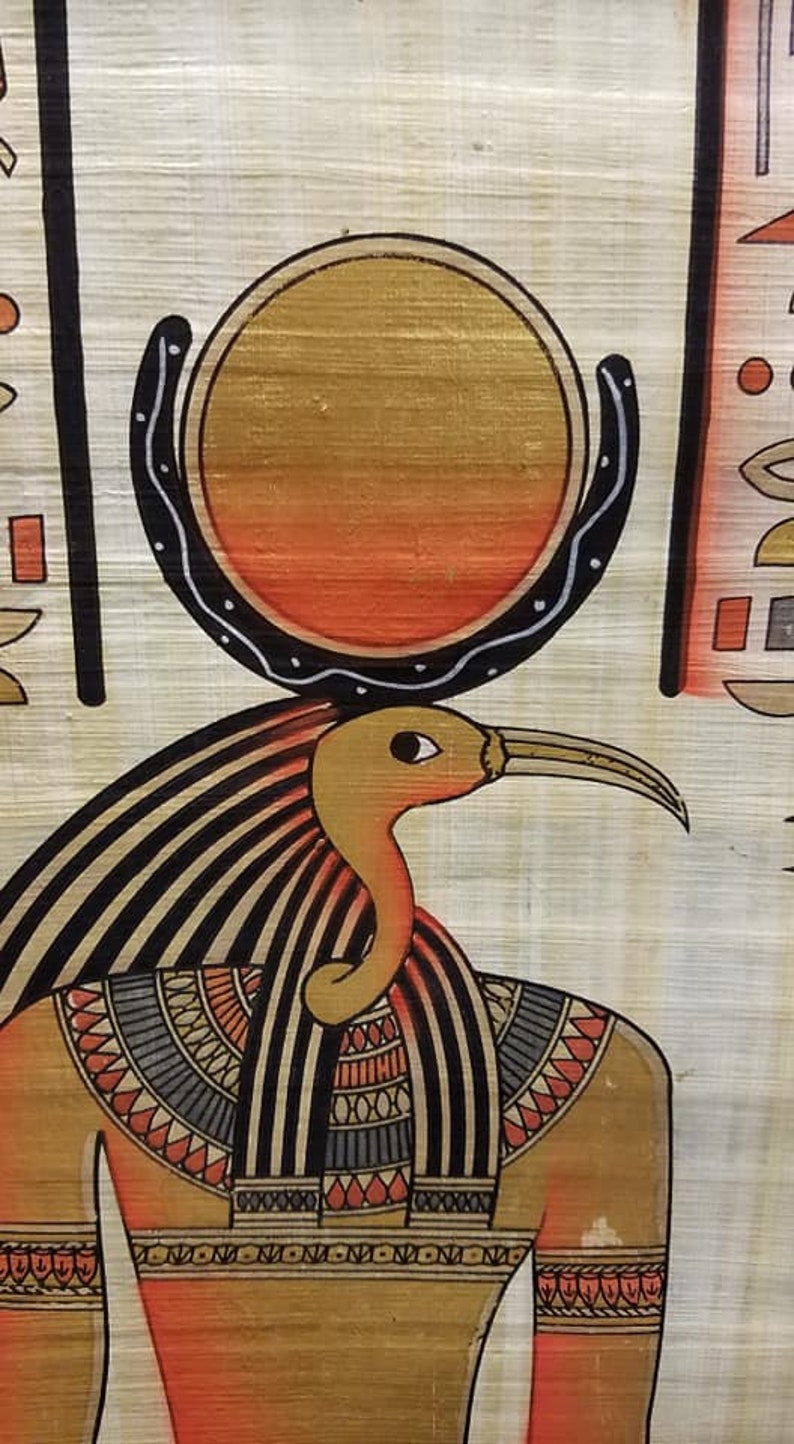 Unique Hand Painted Papyrus Egyptian God Thoth Made in Egypt - Etsy