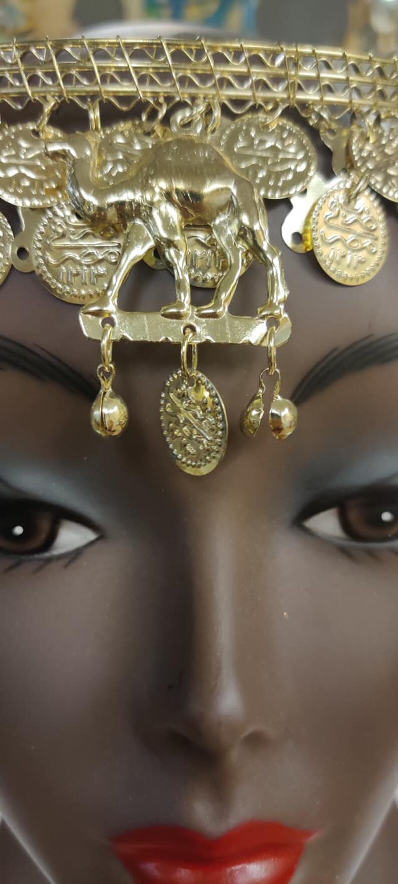 Unique Egyptian Camel Golden Plated Brass Coin Head Piece One - Etsy