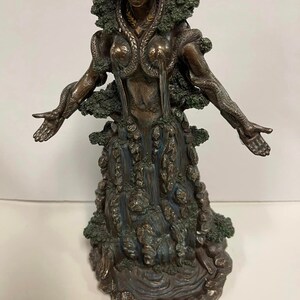 Unique Triple Goddess Danu Statue Mother Earth Goddess Hand Painted ...