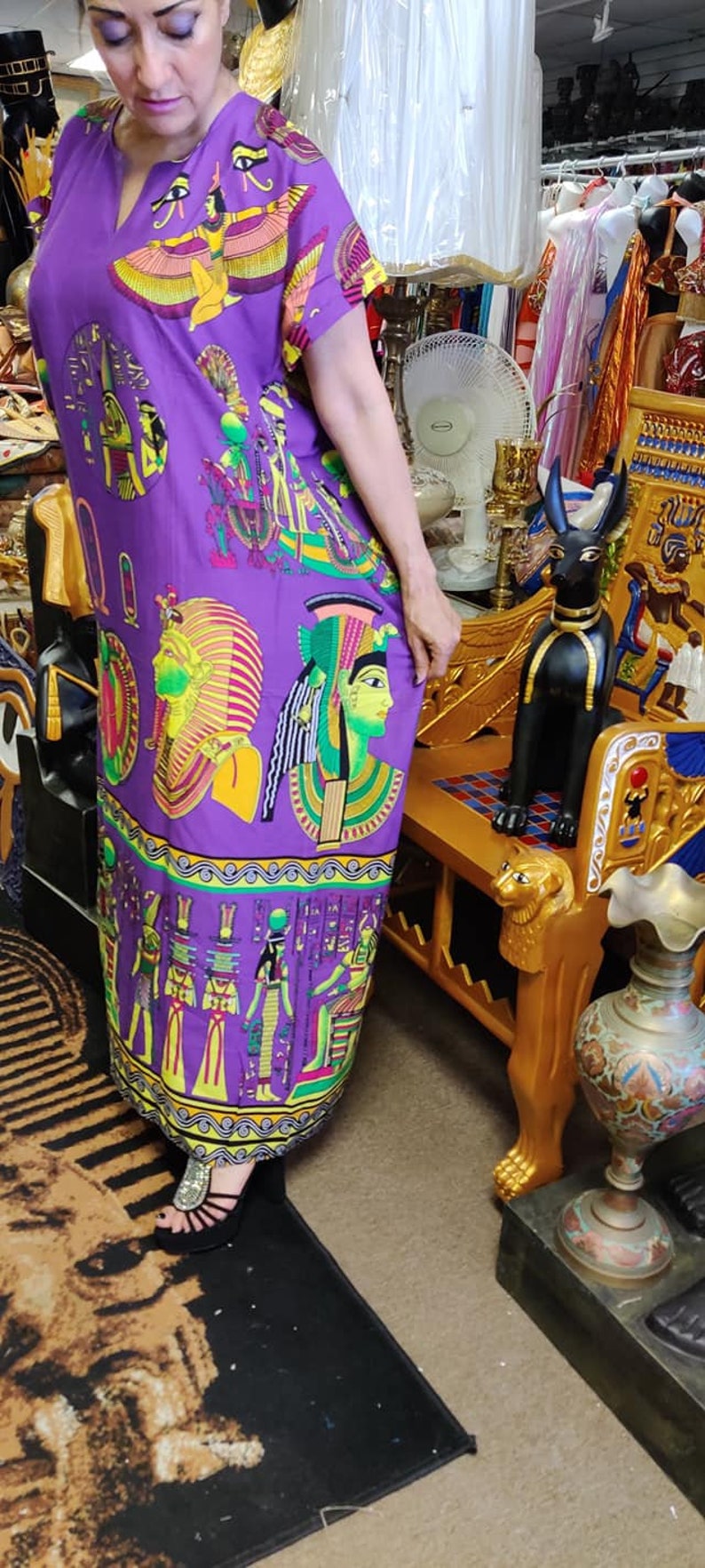Unique Egyptian 100% Cotton Caftan galabeya XL Hand Made in - Etsy