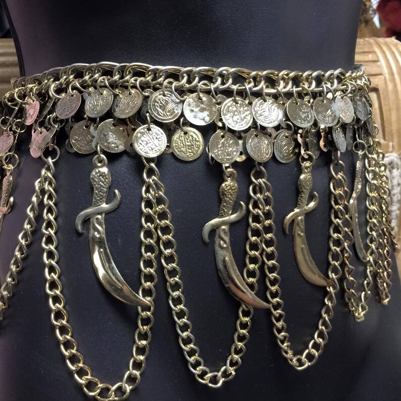 Vintage Unique Brass Egyptian Gold Coins Belt Made in Egypt | Etsy