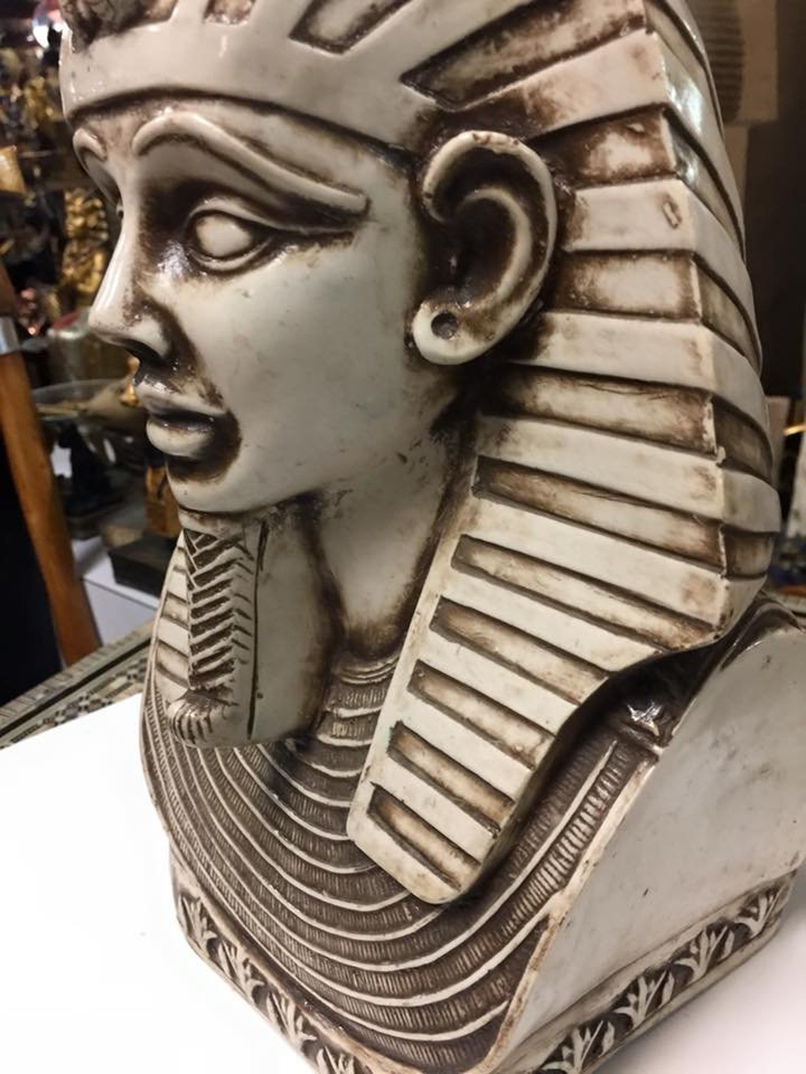 Large Unique Egyptian King Tut Mask 12'' Made In | Etsy