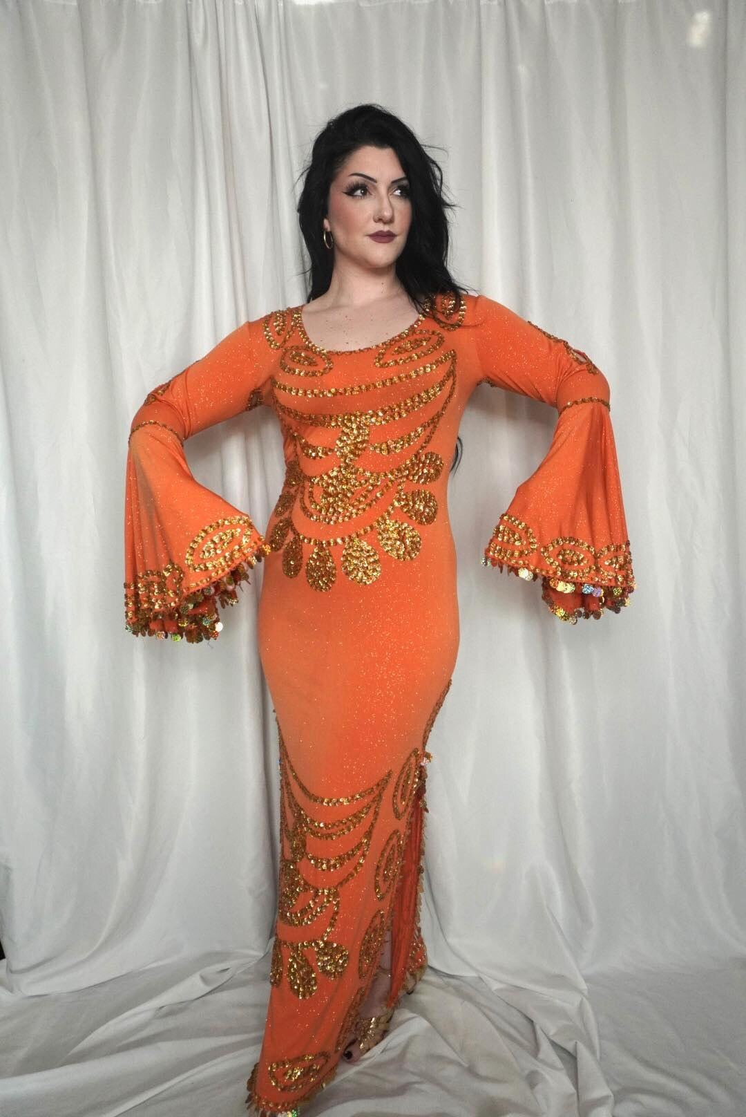 Egyptian Stretch Beledi Dress Saidi Galabeya Dress (fits Small - Medium ...