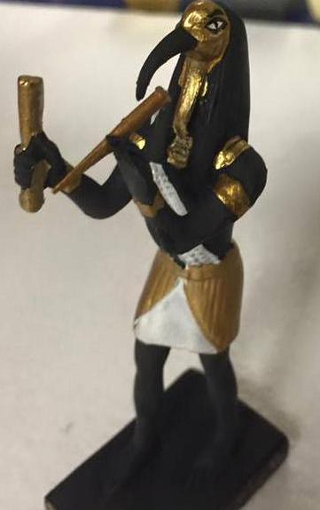 Unique Mini Statue Hand-painted Egyptian God Thoth Museum Replica 3'' 7 ...