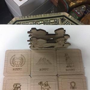 Unique Wood 6 Egyptian Coasters Made in Egypt - Etsy