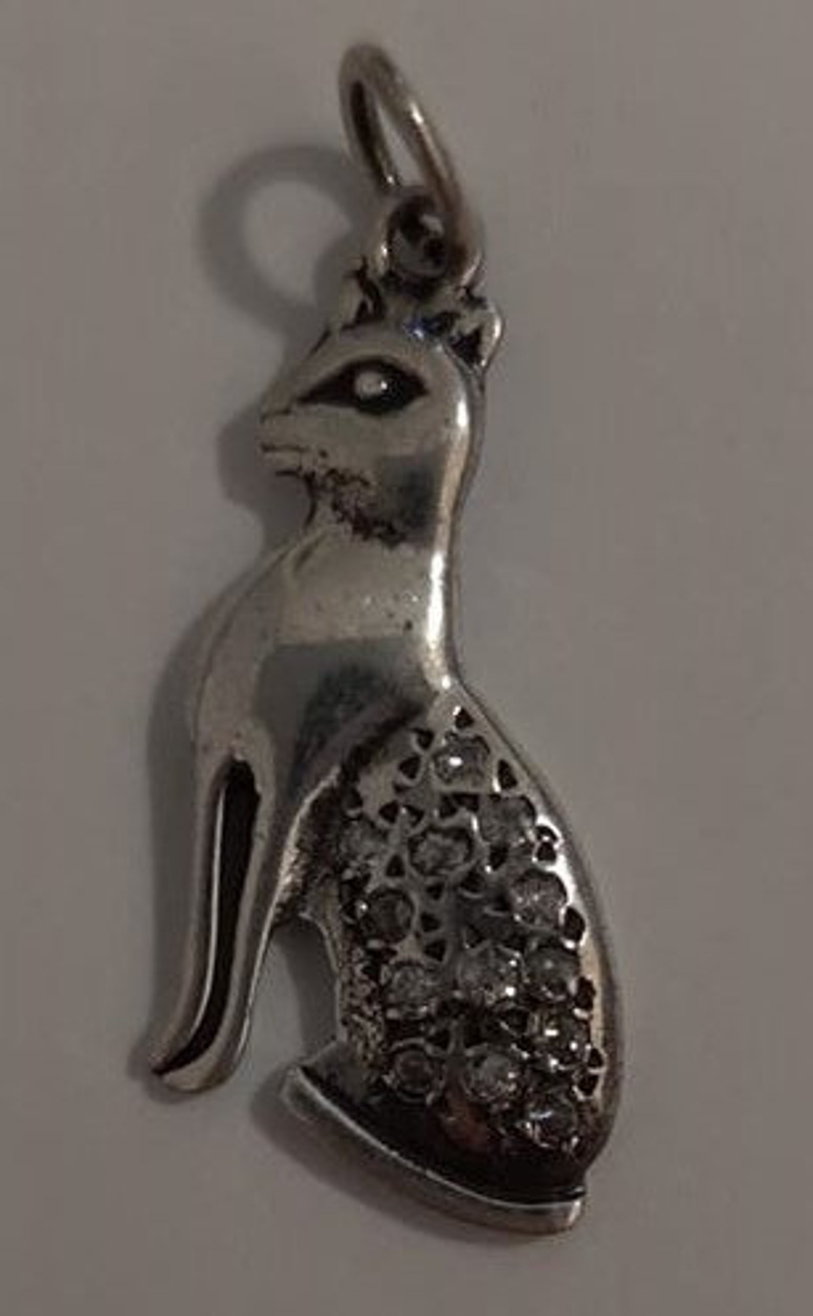 Unique Solid Silver Egyptian Egyptian CAT With CZ 1 - Etsy