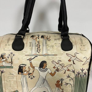 Unique Large Egyptian Double Strap Leather Hand Bag Handmade in Egypt ...