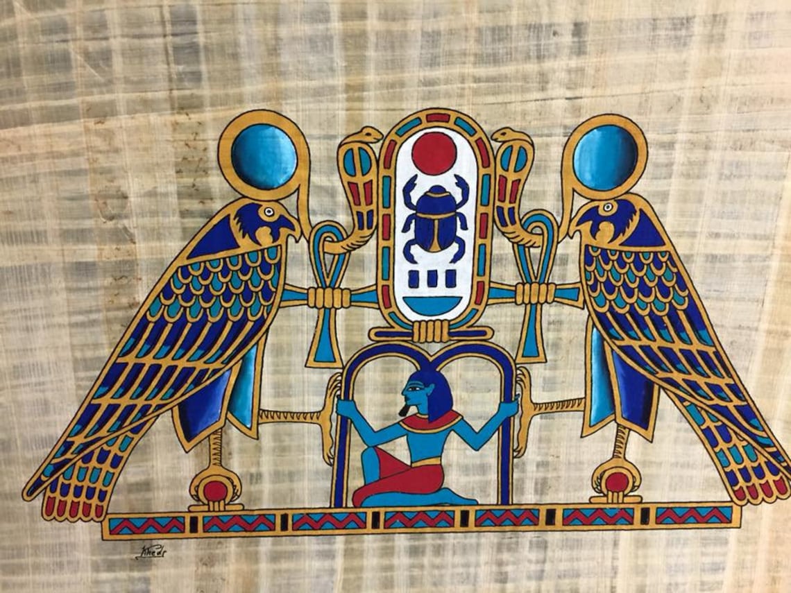 Vintage Papyrus Egyptian God Anubis 16''L X - Etsy Canada