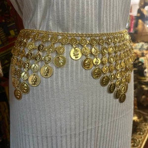 Unique Brass Egyptian Gold Coins Belt Made in Egypt - Etsy