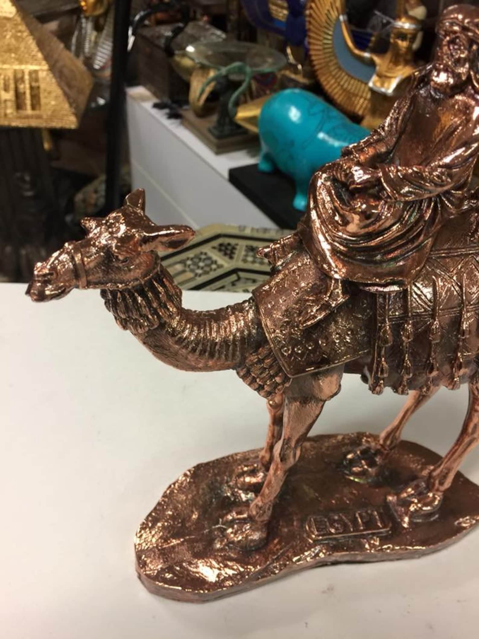 Unique Large Egyptian Camel W/copper Wash Statue Made IN EGYPT - Etsy