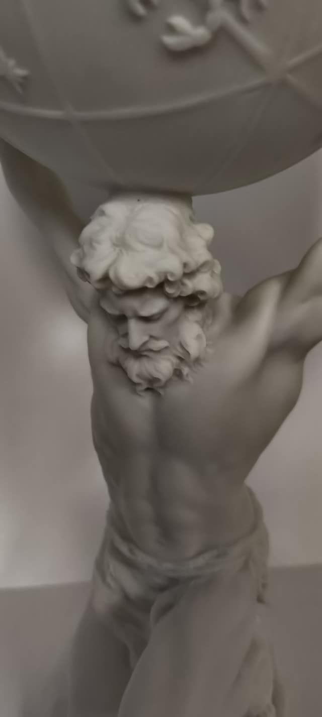 Unique Large God Atlas Statue with Globe Container-God of | Etsy