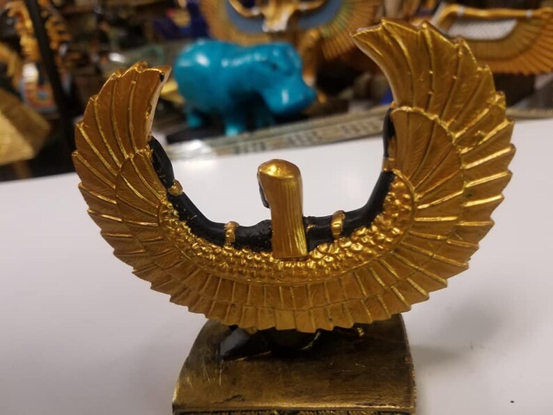 Vintage Egyptian Goddess Isis Statue Hand Carved Made in Egypt - Etsy