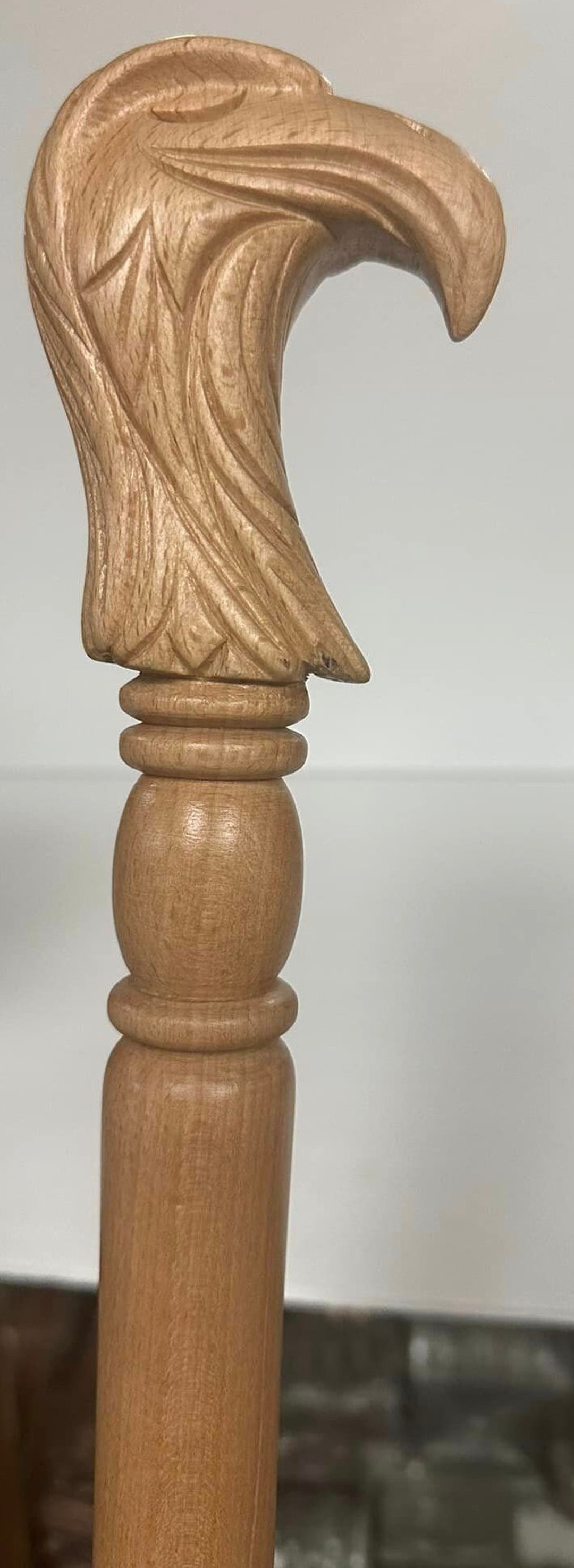 Unique Handcrafted Egyptian Wood Walking Cane Stick With God Horus Head ...