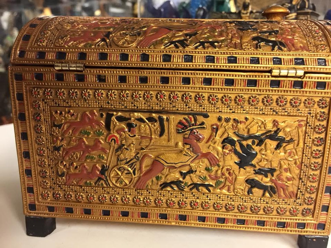 Unique Egyptian Trinket Box king Tut Jewelry Box Hand - Etsy