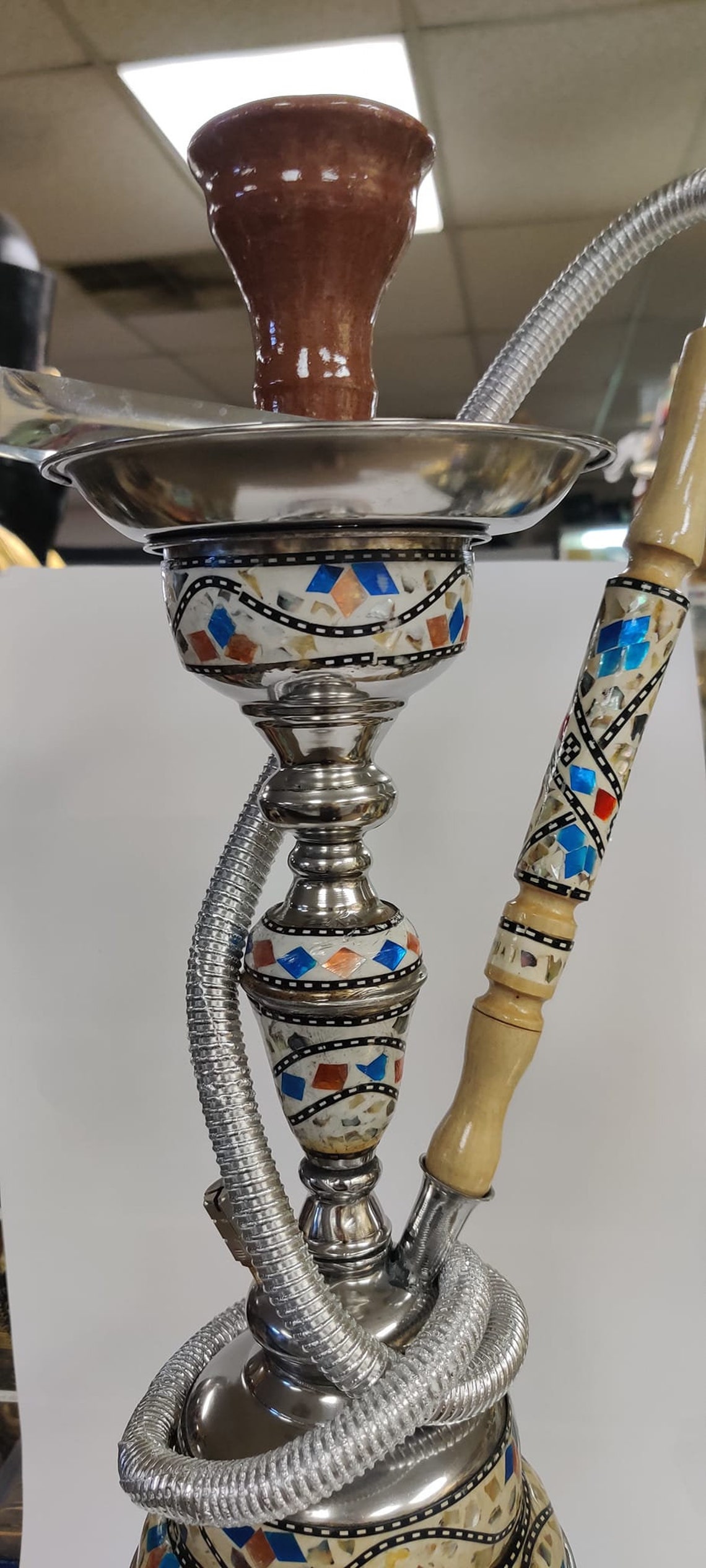 Unique Brass Dance Shisha Shamadan Silver Color Made in Egypt - Etsy