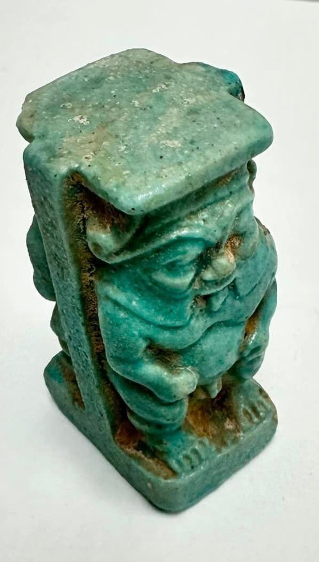 Amazing Unique Egyptian Small Statue God Bes Hand Carved Natural Sand ...