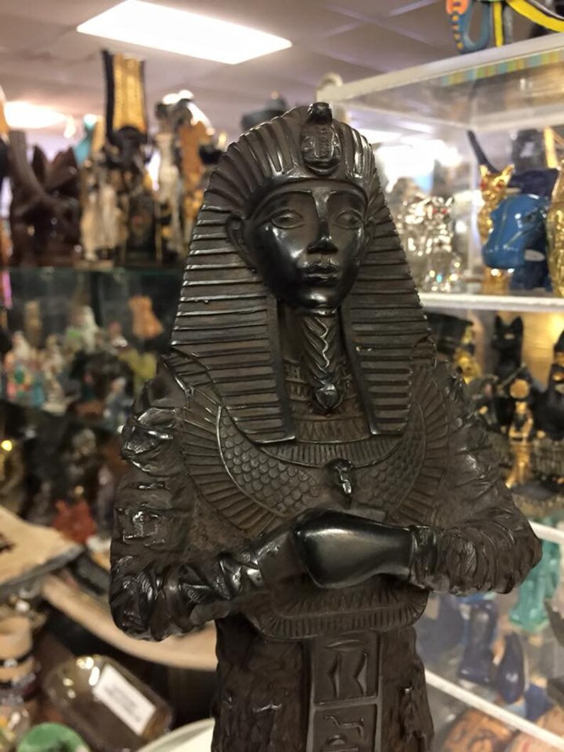 Unique Large Heavy Egyptian King Tut Statue 14'' H - Etsy
