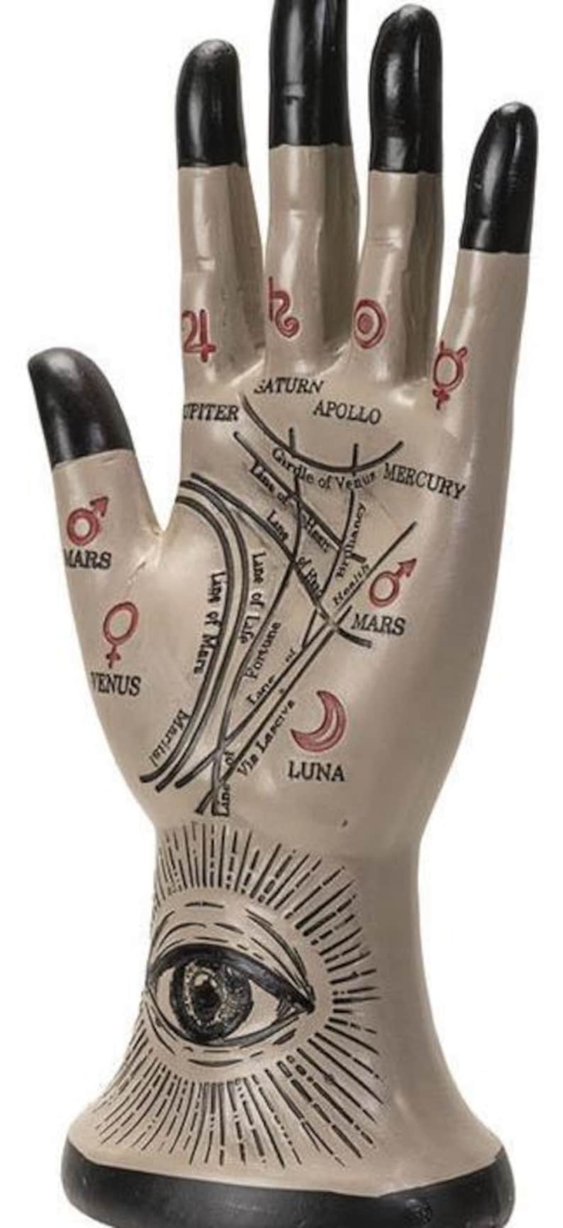 Unique Large Palmistry Hand Statue ( Left-handed Palm-reading Statue ...