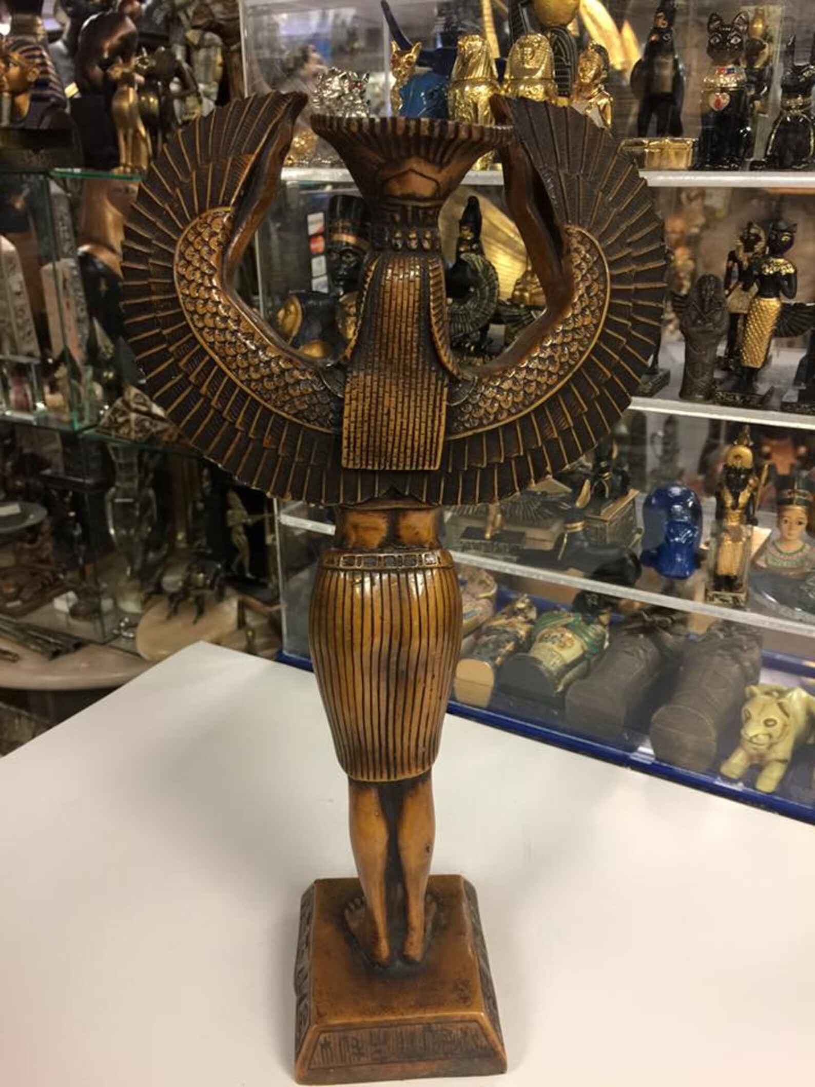 Unique Large Egyptian Goddess Isis Statue Hand Carved Made in Egypt - Etsy