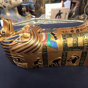 Vintage Egyptian God Anubis Coffin Made in Egypt - Etsy
