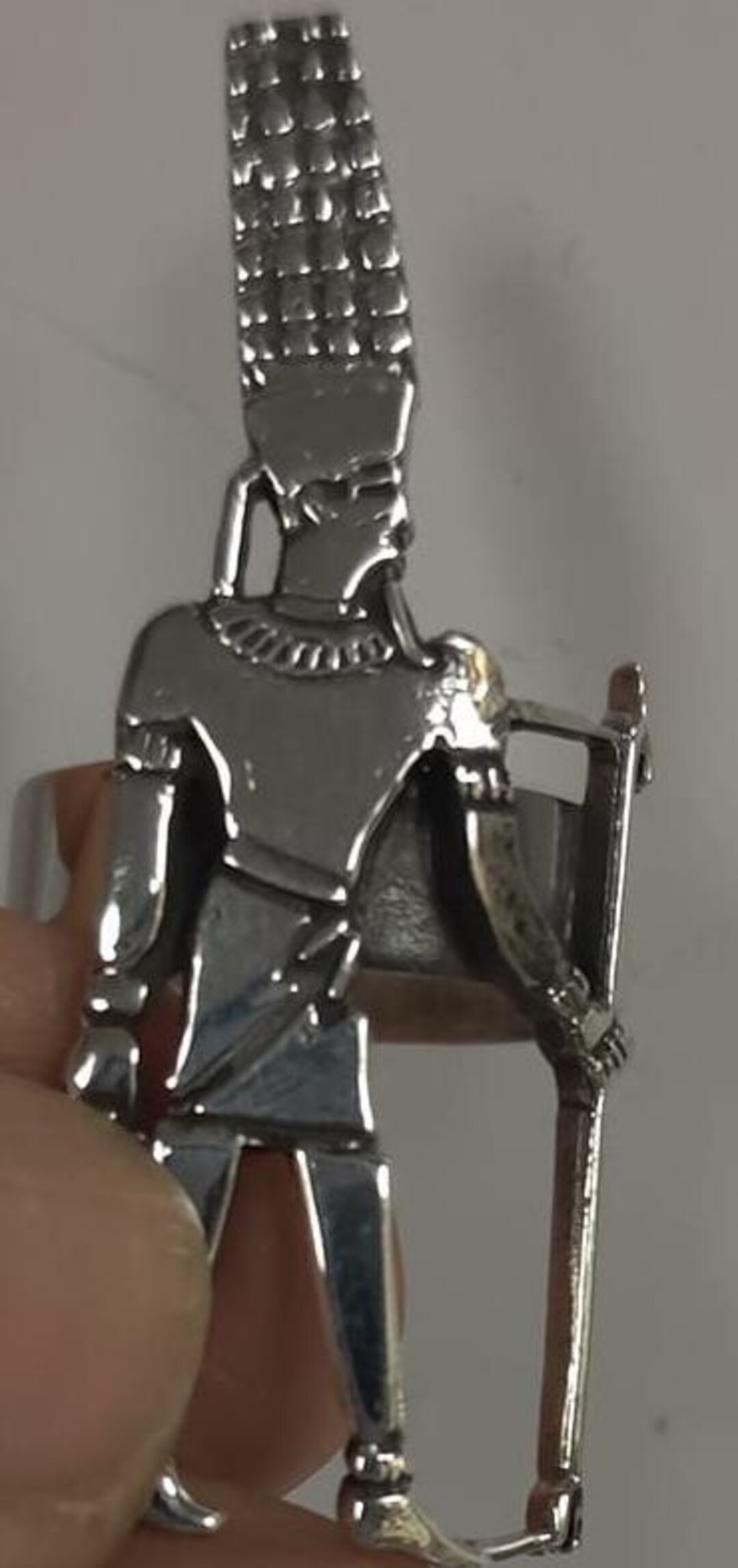 Unique Egyptian God Amun RA Heavy Ring Size 9 Sterling Silver Made in ...