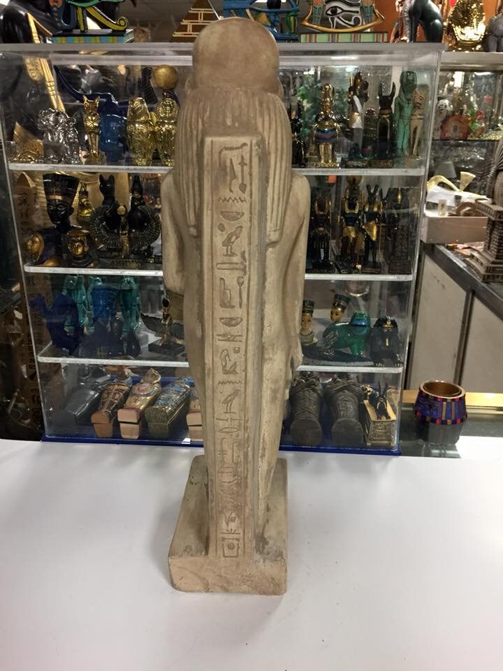 Vintage Egyptian Goddess Sekhmet Statue Natural Sand Stone Made in ...