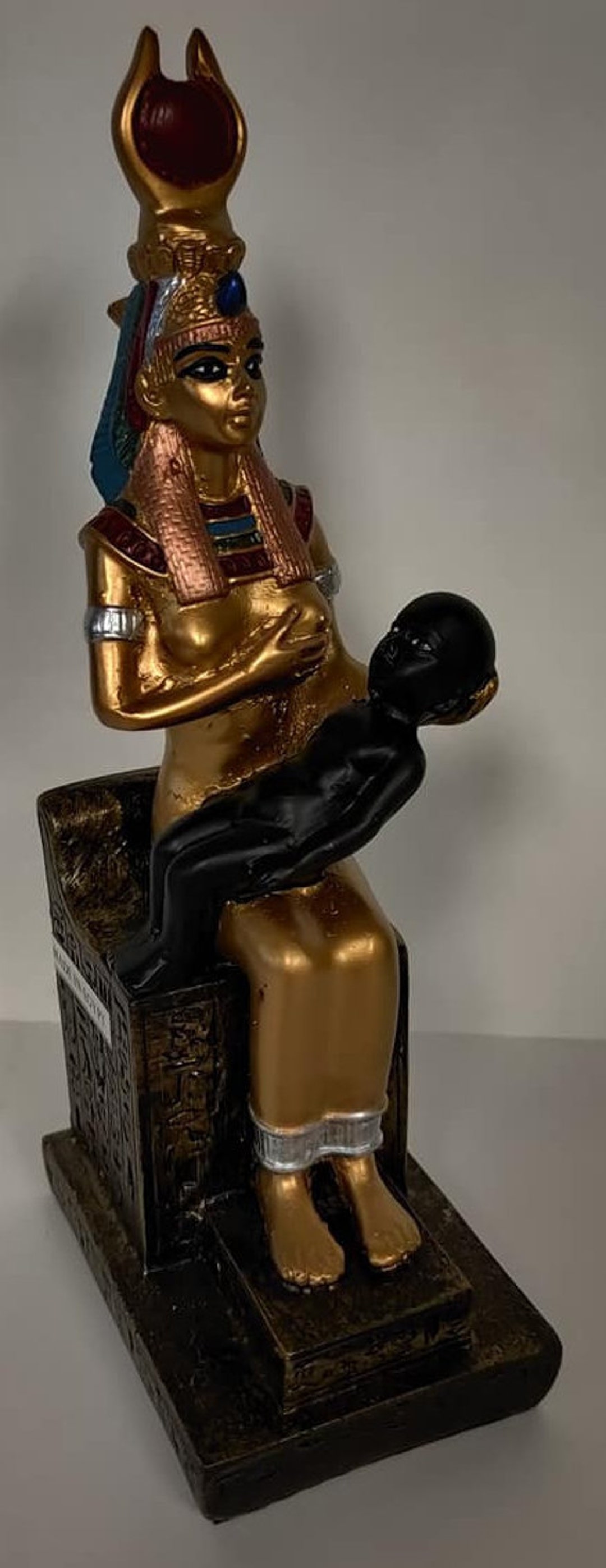 Unique Hand Carved Goddess Isis and Her Son Statue Made in Egypt - Etsy