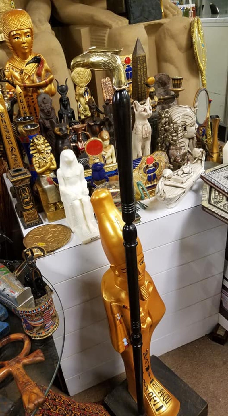 Vintage Egyptian Brass God Hours Head Walking Cane Stick Hand - Etsy