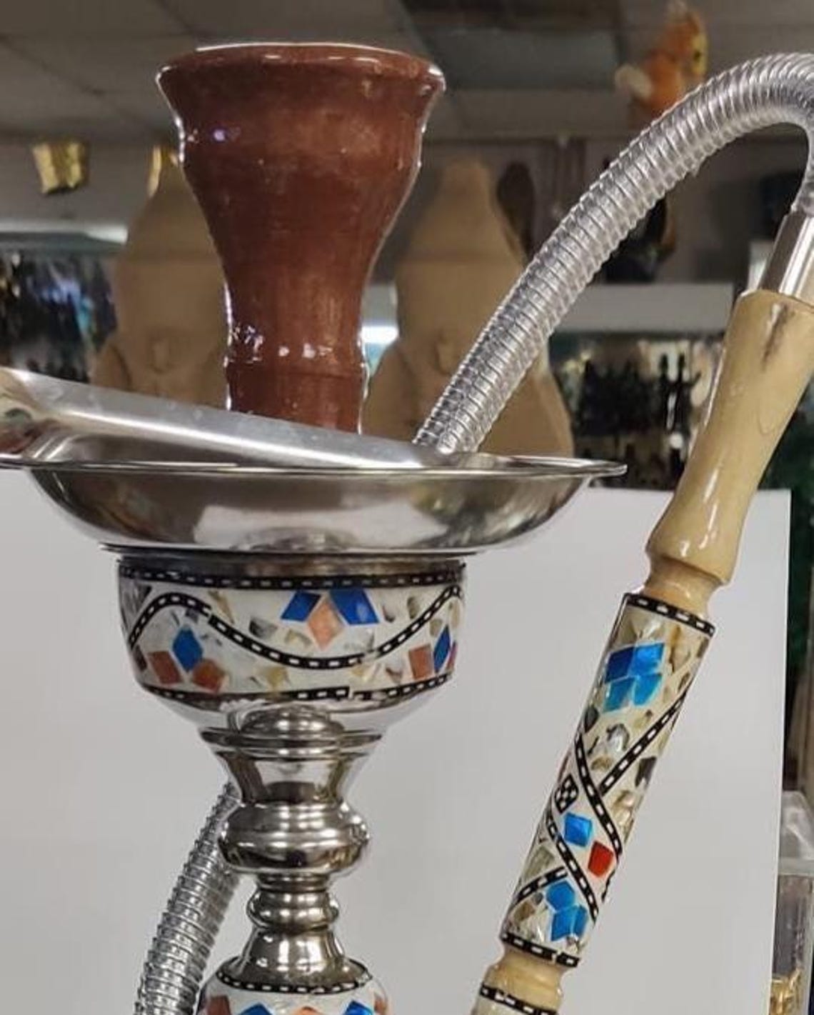 Unique Brass Dance Shisha Shamadan Silver Color Made in Egypt - Etsy