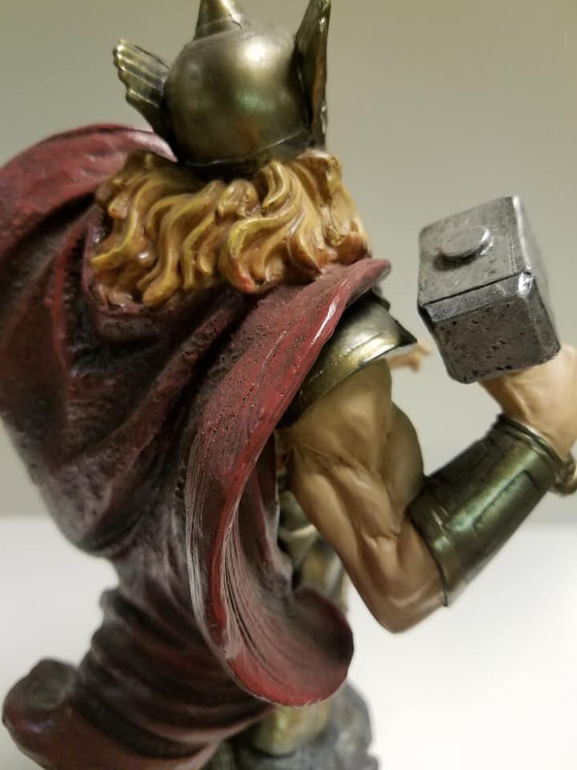 Vintage Unique Large Heavy Statue Thor Hand crafted 14 | Etsy