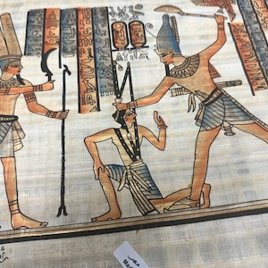 Vintage Papyrus Egyptian God Amun Ra Made in Egypt and Signed by the ...