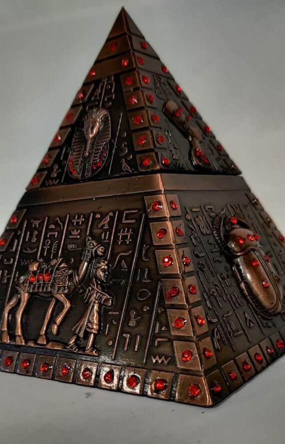 Unique Large Pewter Egyptian Pyramid Copper Wash Made in Egypt | Etsy