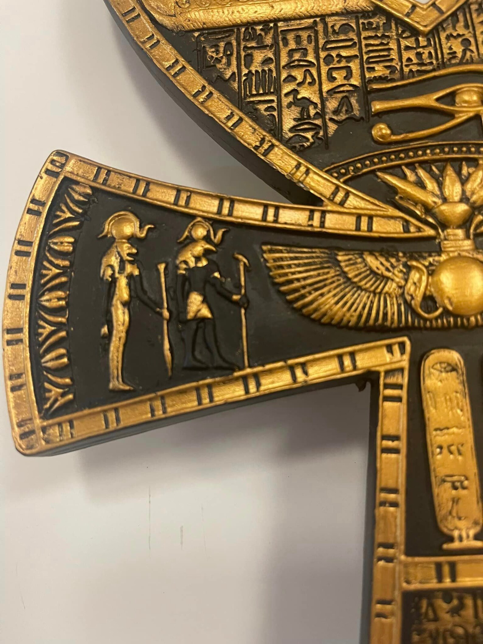 Unique Large Egyptian Ankh Hand Painted and Detailed 15'' L Made in ...