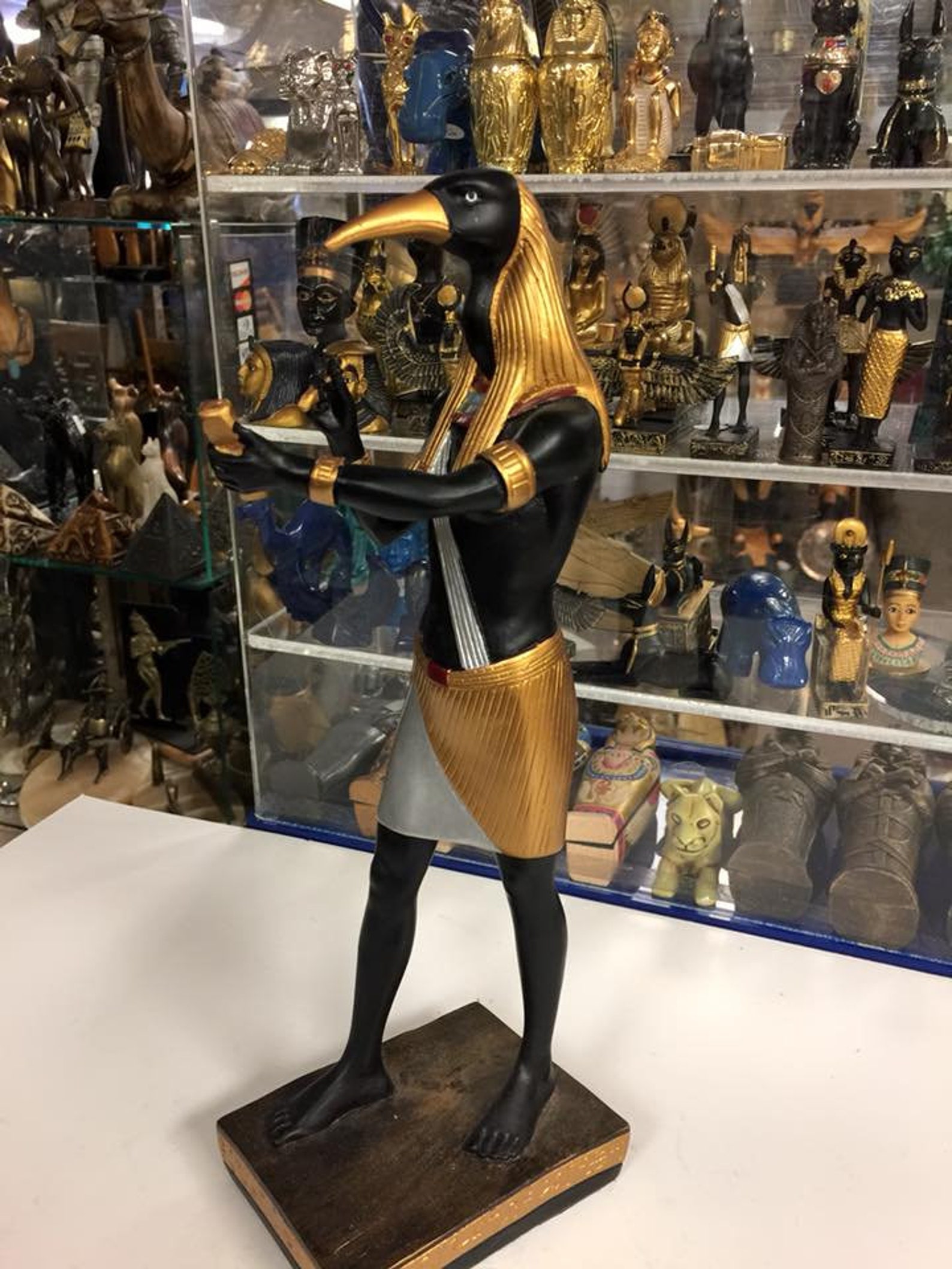 Unique Large Egyptian God Thoth Statue 12'' H Made | Etsy