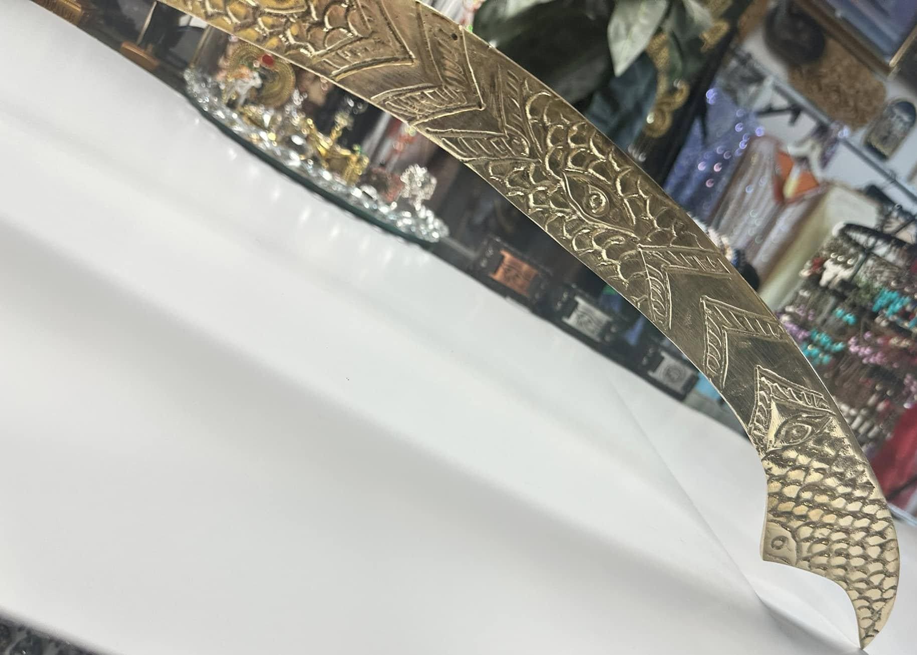 Vintage Brass Egyptian Belly Dance Sword 28'' L Made in Egypt - Etsy