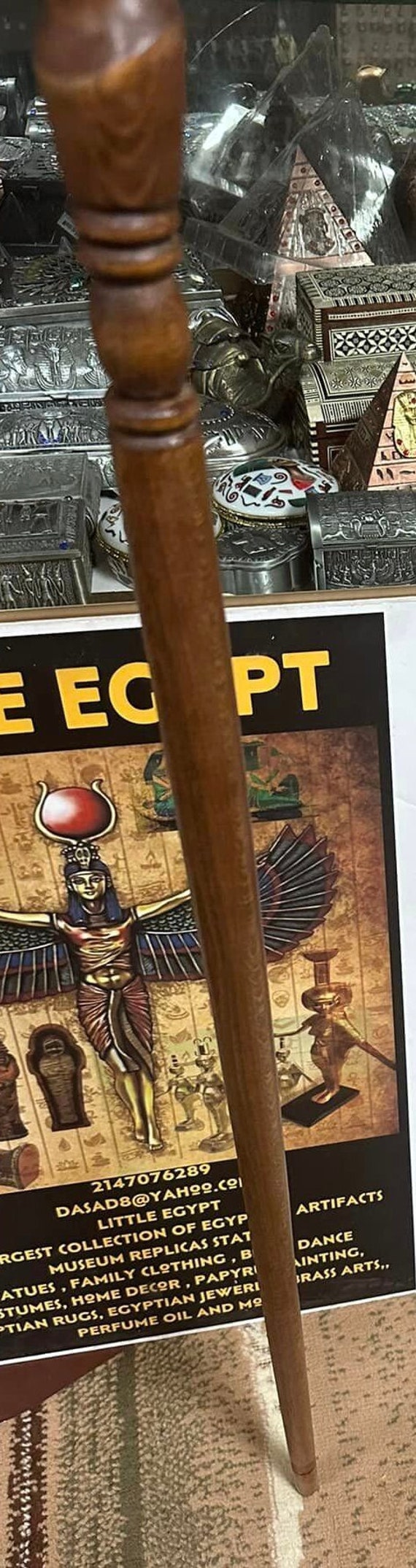 Unique Egyptian Queen Nefertiti Cane stick Hand Carv… - Gem