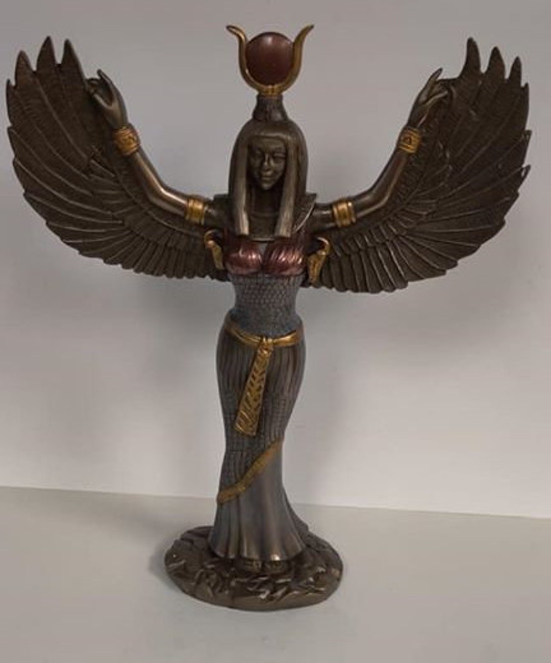 Unique Art Hand Carved Egyptian Goddess ISIS 12'' H Statue Home ...