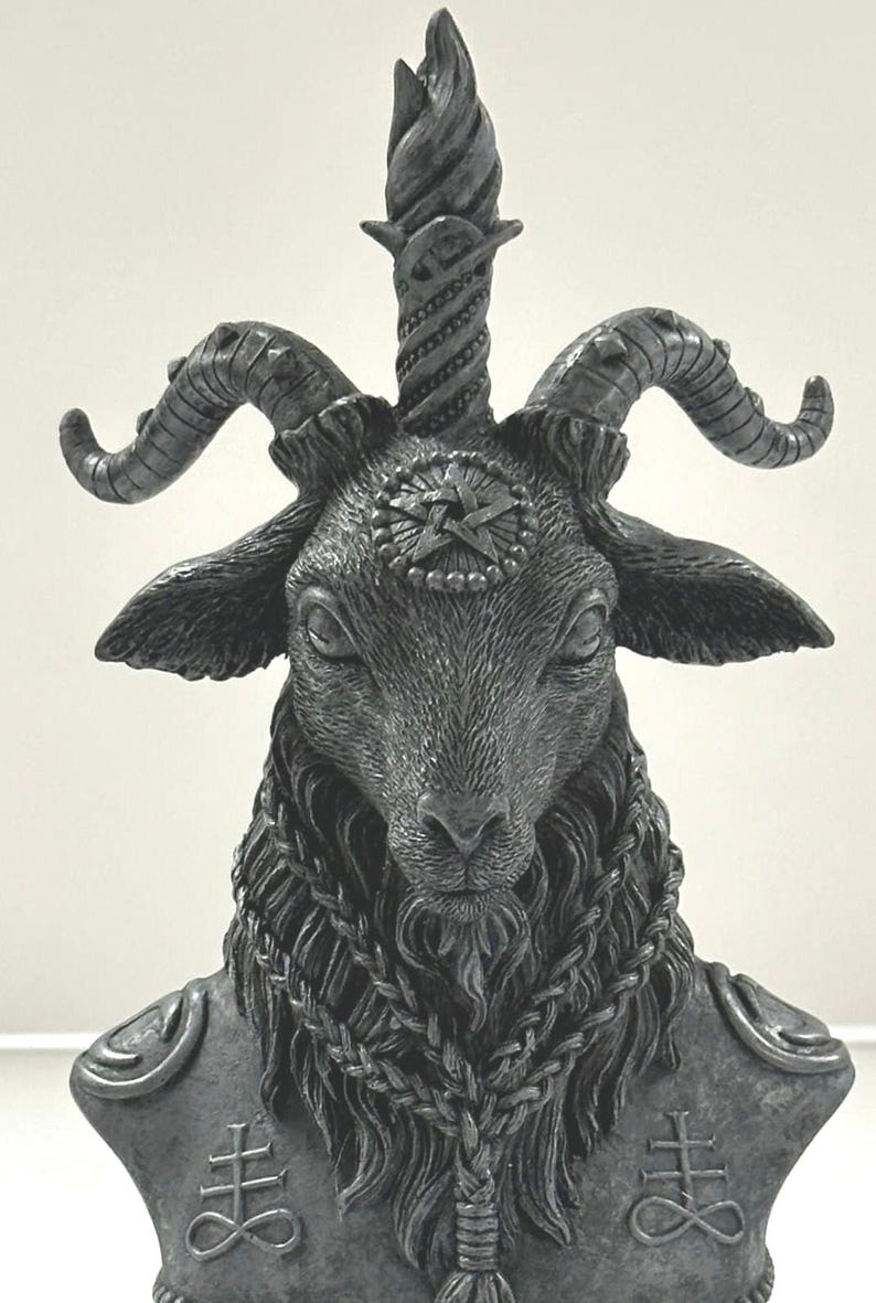 Unique Art Hand Carved Baphomet Bust Statue Home Decoration - Etsy UK