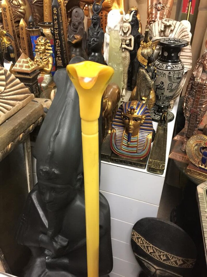 Unique Egyptian Cobra Walking Cane stick Amber 38'' | Etsy
